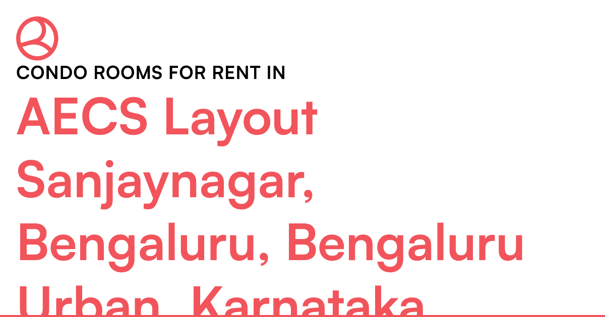 AECS Layout Sanjaynagar, Bengaluru, Bengaluru Urban... – Roomies.co.in