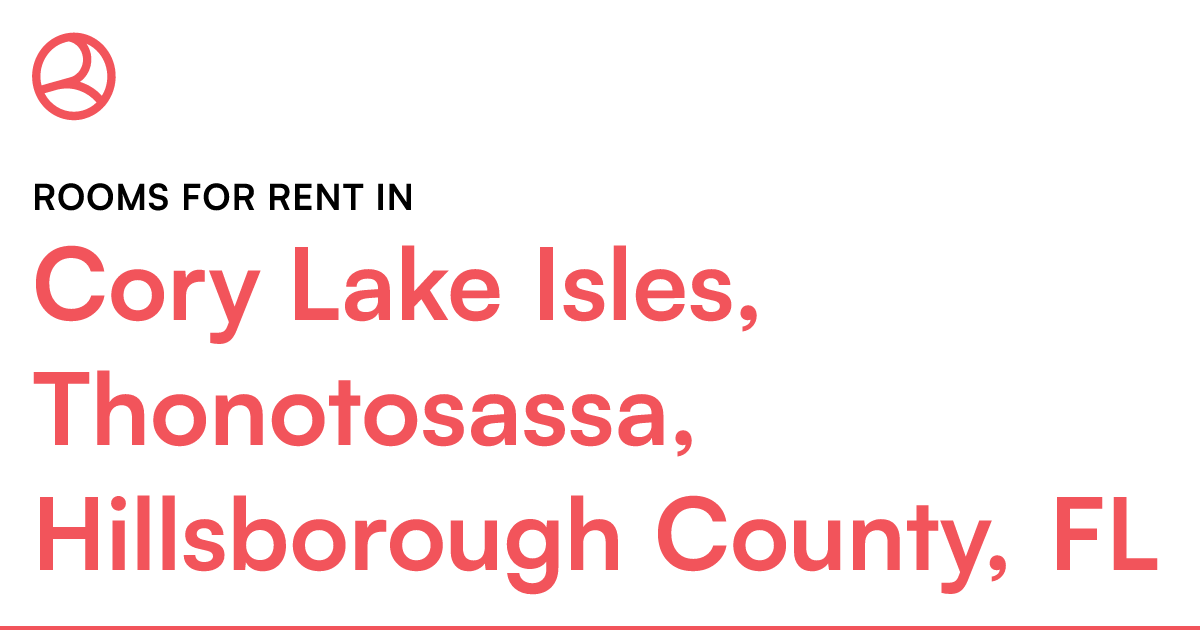Cory Lake Isles, Thonotosassa, Hillsborough County, F... – Roomies.com