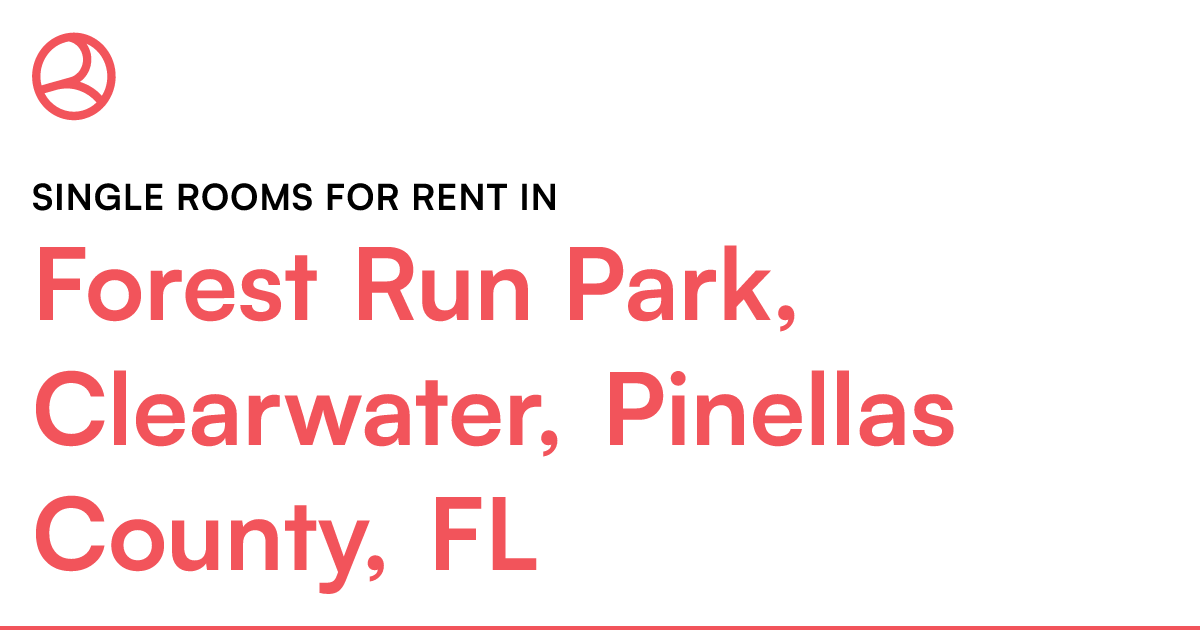 Forest Run Park, Clearwater, Pinellas County, FL Sing... – Roomies.com