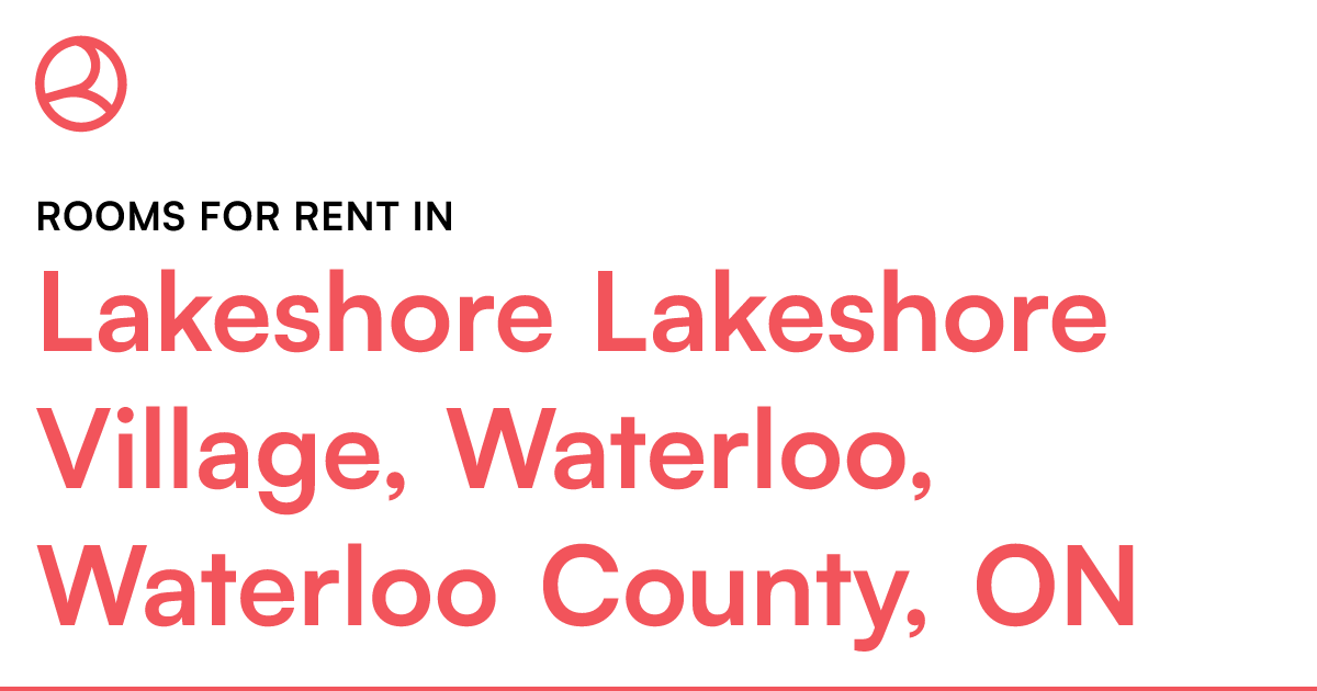 Lakeshore Lakeshore Village, Waterloo, Waterloo County... – Roomies.ca