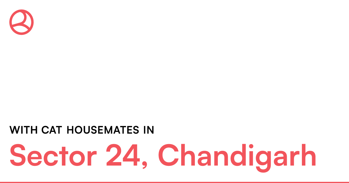 With cat housemates in Sector 24, Chandigarh – Roomies.co.in