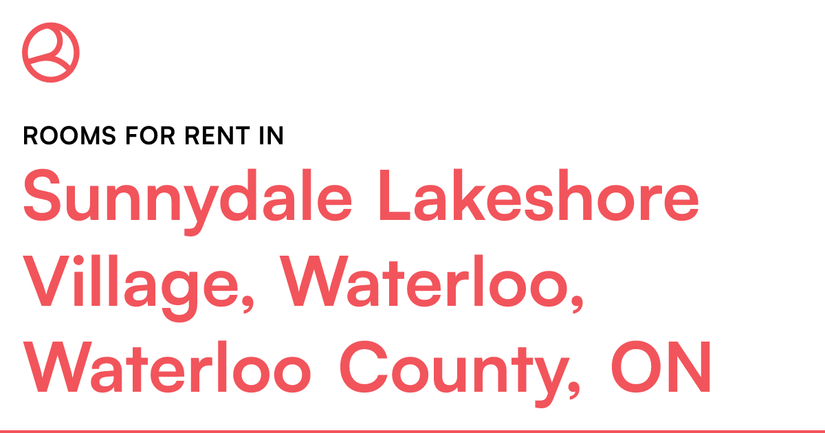 Sunnydale Lakeshore Village, Waterloo, Waterloo County... – Roomies.ca